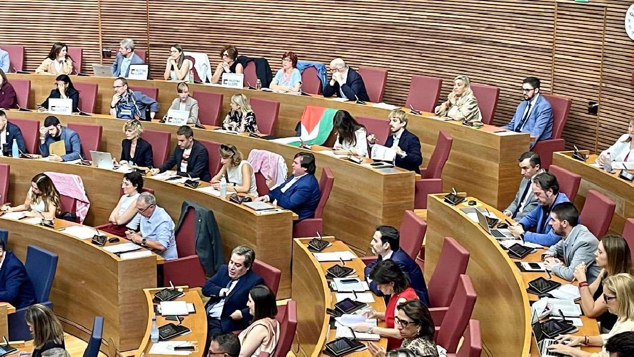 La bandera de Palestina se ‘oficializa’ en las Cortes Valencianas y se ...